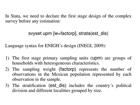 ppt pitfalls in the analysis of complex surveys using stata