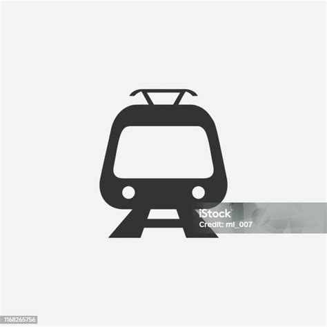 앱 및 웹 Ui 요소에 대한 트램 아이콘 간단한 벡터 그림 케이블카 아이콘 개념입니다 고속 총알 기차 아이콘 개념입니다 지하철 철도에 대한 스톡 벡터 아트 및 기타 이미지