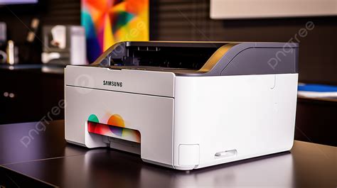Samsung Printer Is On A Desk Background Best Color Printer For Picture
