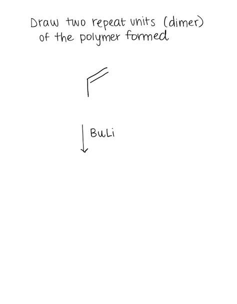 Solved Draw Two Repeat Units Dimer Of The Polymer Formed