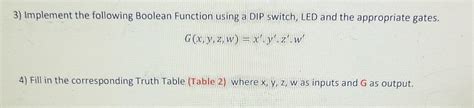 Solved 3 Implement The Following Boolean Function Using A