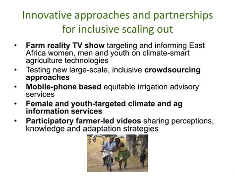 Cgiar Reform And Approaches To Climate Smart Innovations That Ensure Farmer Needs Are