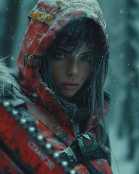 Арт девушка с бензопилой Пикабу