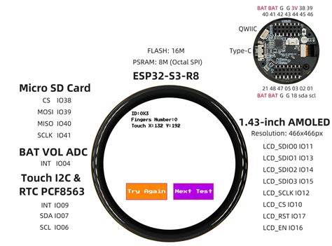 lilygo t display s3 amoled esp32 s3 r8 dev board with sh8601 display