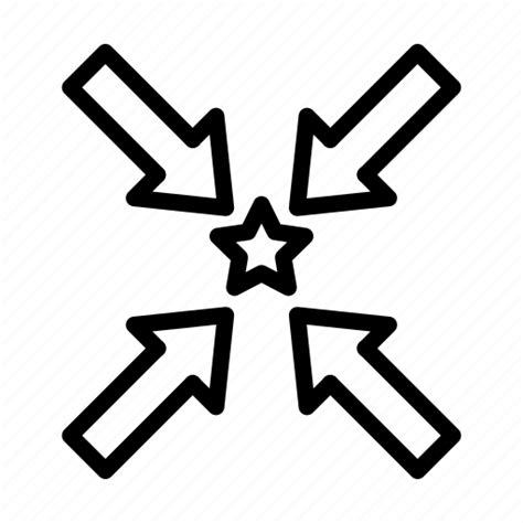 Shrink Minimize Arrow Arrows Direction Icon Download On Iconfinder