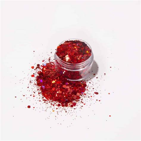 Ruby Red Loose Glitter Cosmic Brushes