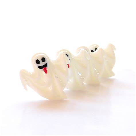 Tongue Out Ghost Flat Back Embellishments Spooky Halloween Decorations