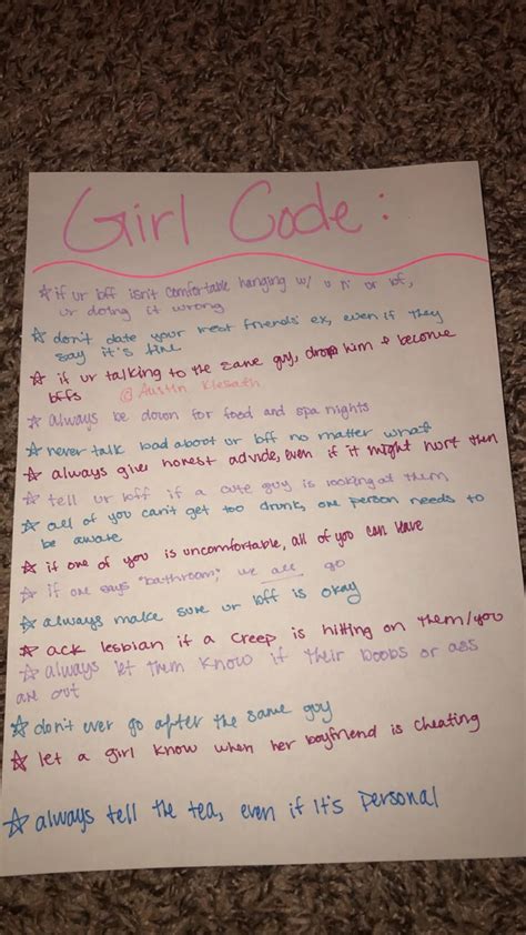 Girl Code Friendship Rules