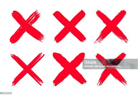 브러시 스트로크로 그린 더러운 그런 지 크로스 X 벡터 그림 아이콘 세트 알파벳 X에 대한 스톡 벡터 아트 및 기타 이미지