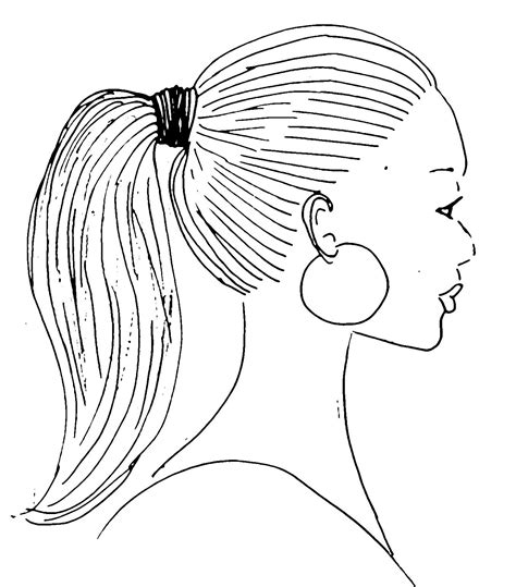 Ponytail Drawing 1