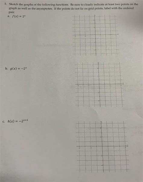 solved 5 sketch the graphs of the following functions be