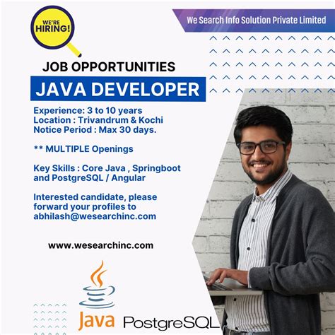 we search on linkedin urgent opening java developer