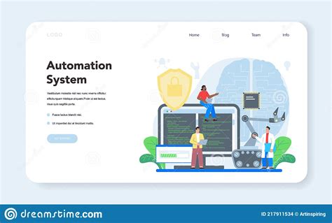 Roboticist Web Banner Or Landing Page Robotic Engineering And Constructing Stock Vector