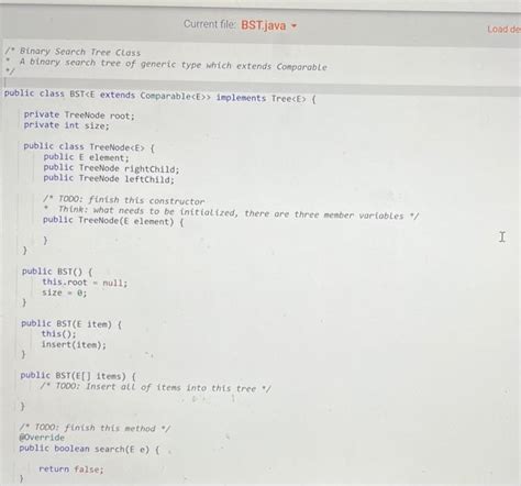 Solved Java Help Please With Generic Bst Im Stuck Need Help