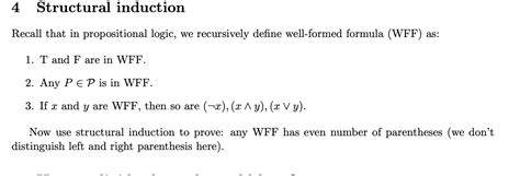 Solved 4 Structural Induction Recall That In Propositional