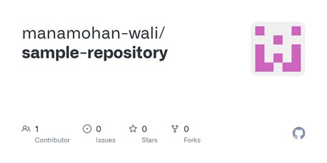 Github Manamohan Walisample Repository