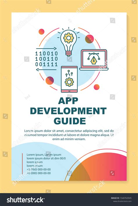App Development Guide Poster Template Layout Stock Vector Royalty Free 1540763945 Shutterstock