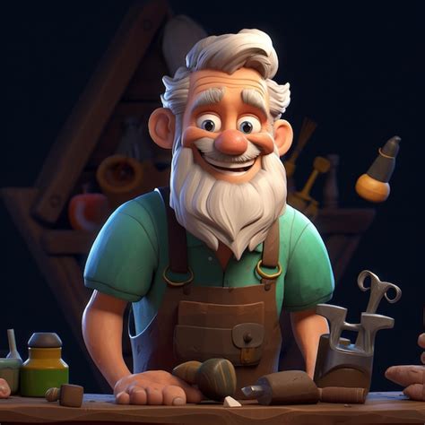 Premium AI Image Old Man Working