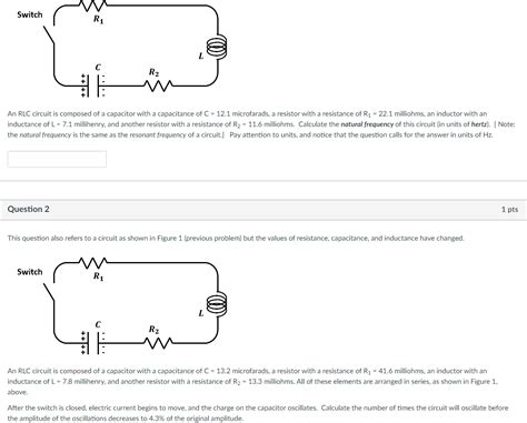 Solved An RLC Circuit Is Composed Of A Capacitor With A Chegg