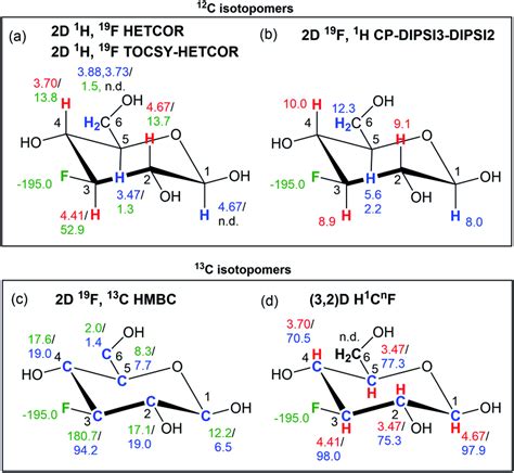 Nmr Parameters Obtained By ¹⁹f Centred Nmr For The β Anomeric Form Of Download Scientific