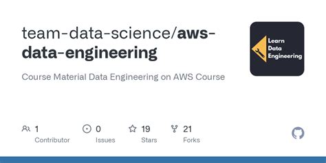 GitHub Team Data Science Aws Data Engineering Course Material Data Engineering On AWS Course