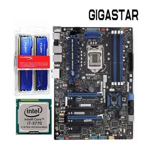 GIGASTAR Intel Extreme Combo Kit Z77 Motherboard Core I7 Processor 16GB HyperX RAM At