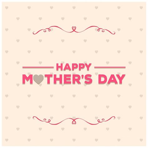 Free Vector Mothers Day Lettering With Ornaments
