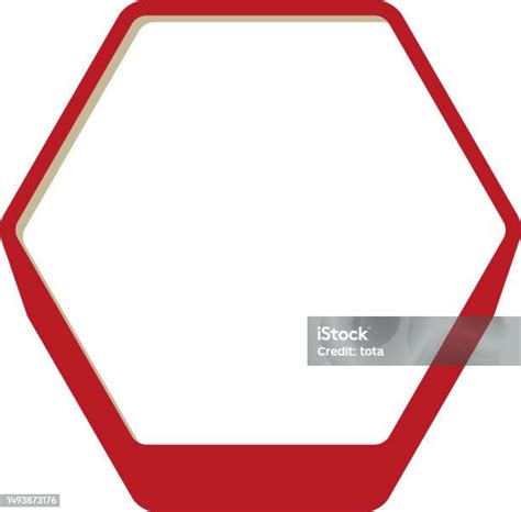 빨간색 육각형 3d 프레임 간단한 벡터 그림 3차원 형태에 대한 스톡 벡터 아트 및 기타 이미지 3차원 형태 벌집 패턴 빨강 Istock