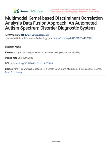 pdf multimodal kernel based discriminant correlation analysis data