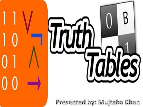 Truth Tables Presentation Pptx
