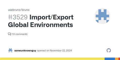 Importexport Global Environments · Issue 3529 · Usebrunobruno · Github