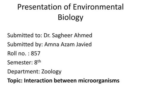 Microbial Interaction Pptx Biological Sciences Science
