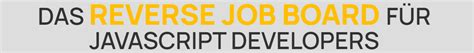 Js Devtech Reverse Job Board Für Javascript Entwickler
