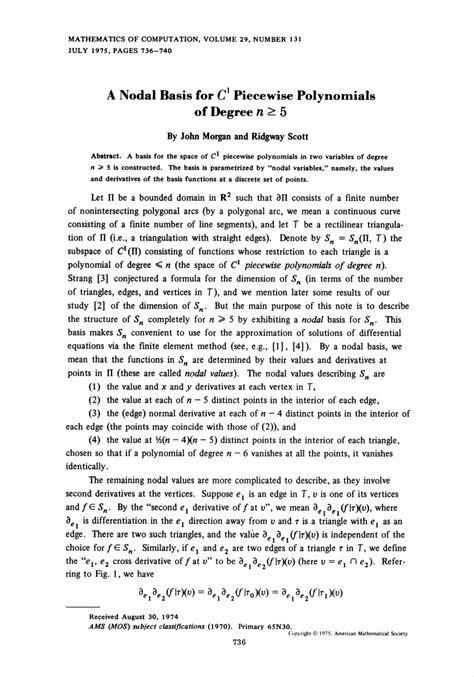 pdf a nodal basis for c {1} piecewise polynomials of degree n geq 5