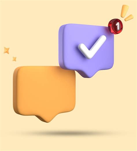 Premium Photo 3d Rendering Of Speech Bubble With Notification Icons 3d Pastel Chat With