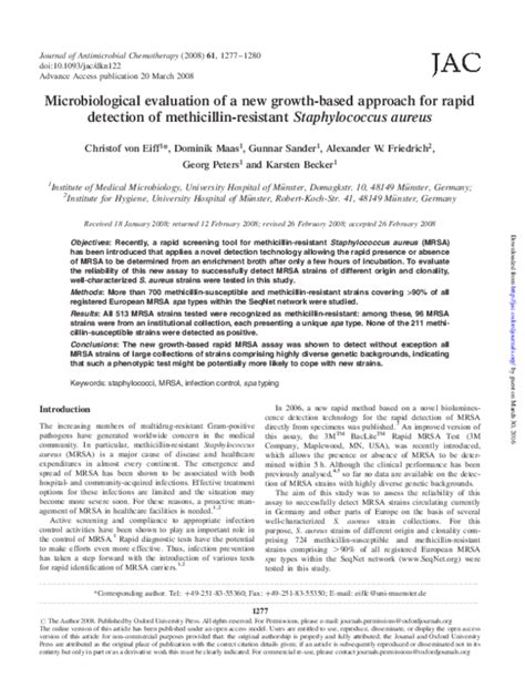 Pdf Microbiological Evaluation Of A New Growth Based Approach For