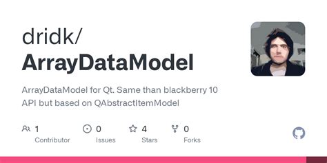 Github Dridk Arraydatamodel Arraydatamodel For Qt Same Than Blackberry Api But Based On