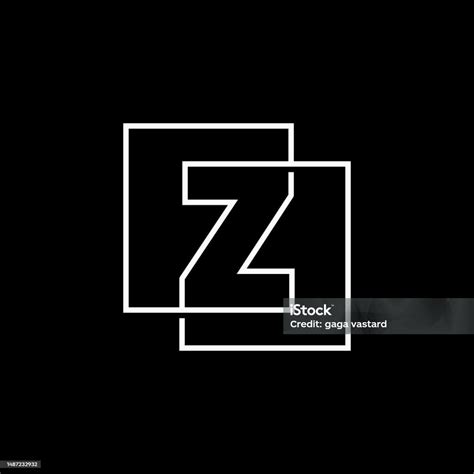 문자 Z 레터마크 이니셜 겹치는 윤곽선 사각형 아이콘 벡터 아이콘 그림 0명에 대한 스톡 벡터 아트 및 기타 이미지 0명 금융 디자인 Istock