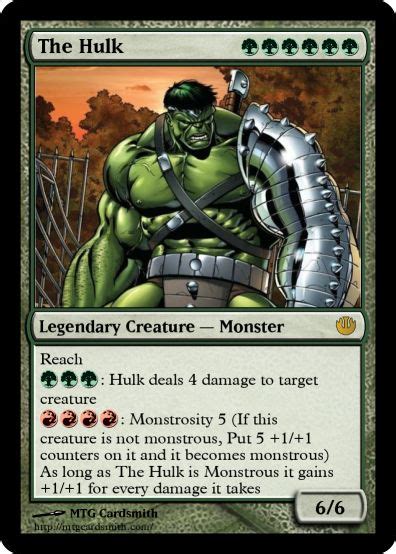 The Hulk By Gunsfohire Magic The Gathering Cards Mtg Altered Art