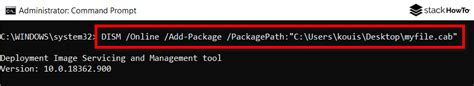 How To Install Cab File In Windows 10 Using Command Line Stackhowto