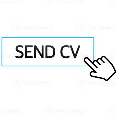 Icon With Blue Send Cv Button On White Background For Web Marketing Design Flat Deign Social