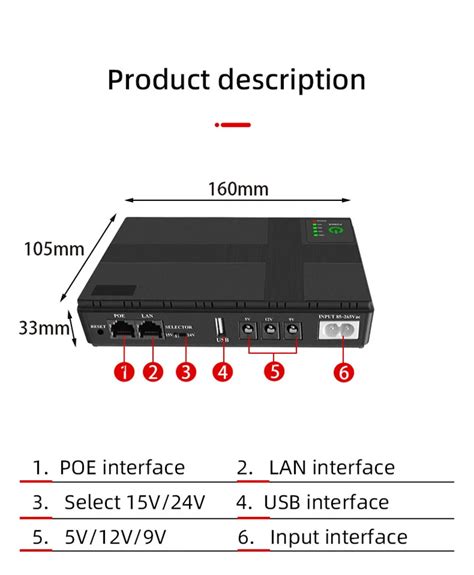 18w Shanpu Mini Ups 18w 12v Dc1018p 8800mah Ups Power Supply Type C 24v 3a Usb Output Buy Mini