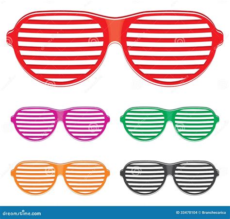 Shutter Shades Sun Glasses Collection Stock Vector Illustration Of