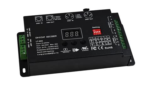 DMX Decoder 5 Channels 12V 24V DMX512 RDM GM Lighting LLC