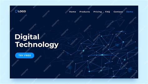 Premium Vector Digital Technology Gradient Landing Page