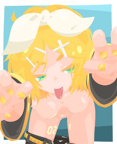 Rule 34 Hara Id 21 Kagamine Rin Looking At Viewer Nude Pants Down