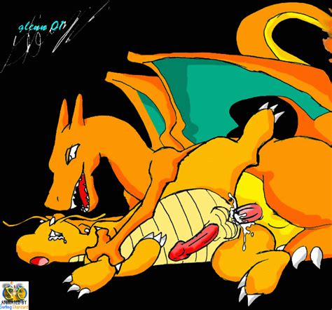 Rule 34 2001 Animated Anthro Black Background Charizard Dragonite Furry Male Only Nintendo