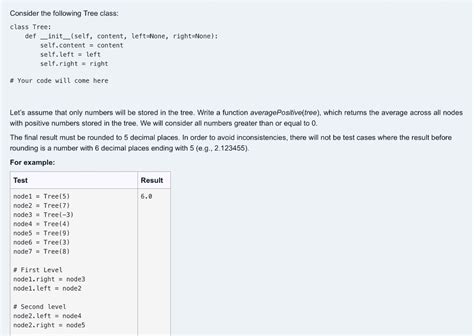 Solved Consider The Following Tree Class Class Tree Chegg Com