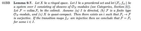 Algebraic Geometry Colimit Of A Directed System Of Mathscr Ox
