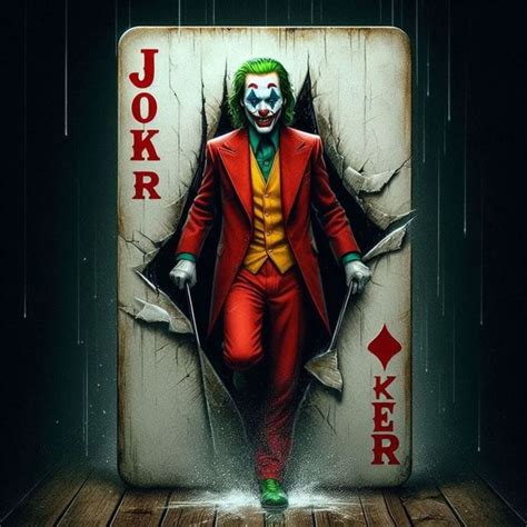 Playing Card Art Movie Poster The Joker Movie Playing Cards Joker